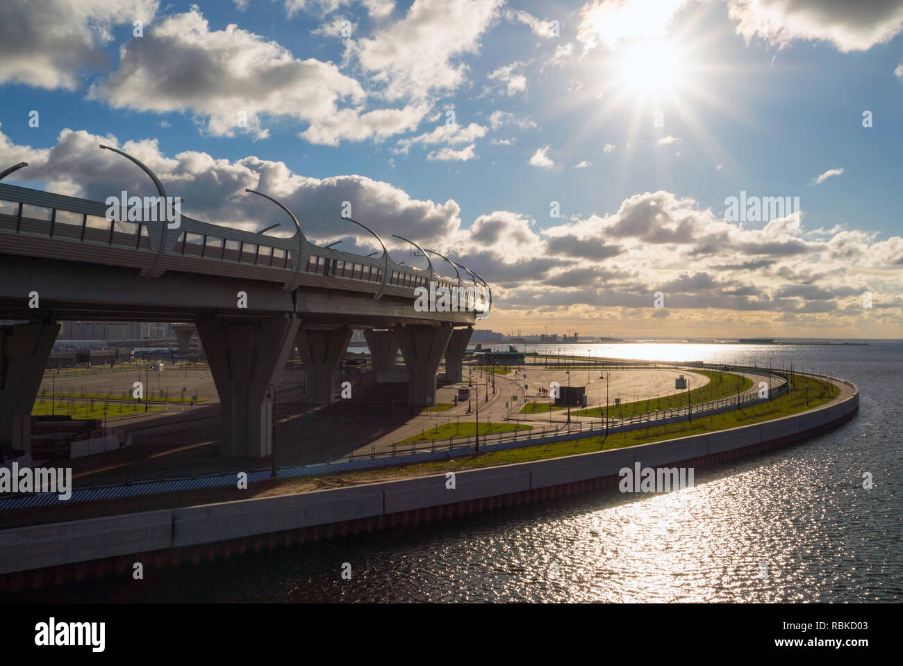 Views of the Western high-speed diameter and the metro station ...