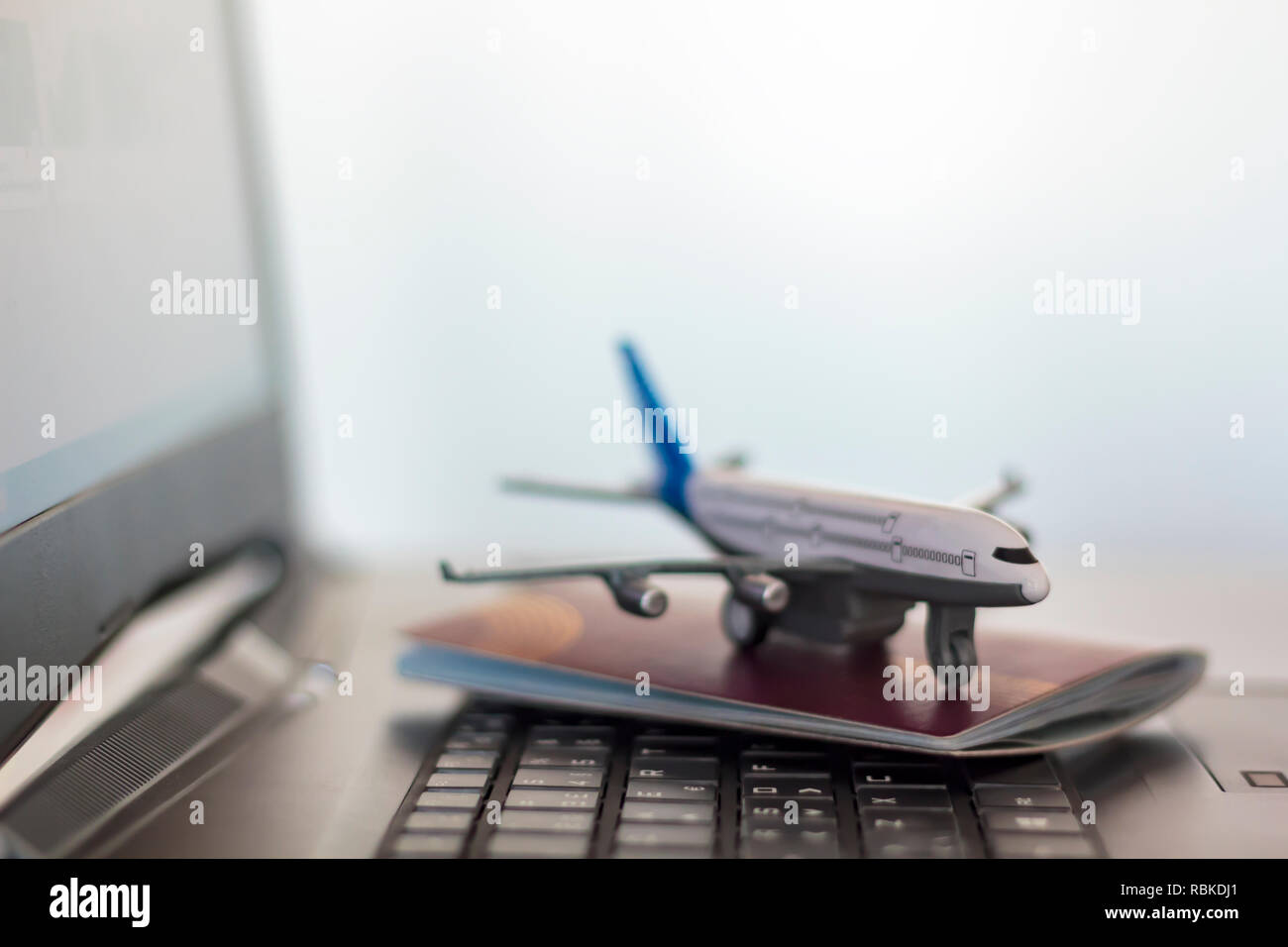 Laptop and boarding pass hi-res stock photography and images - Alamy