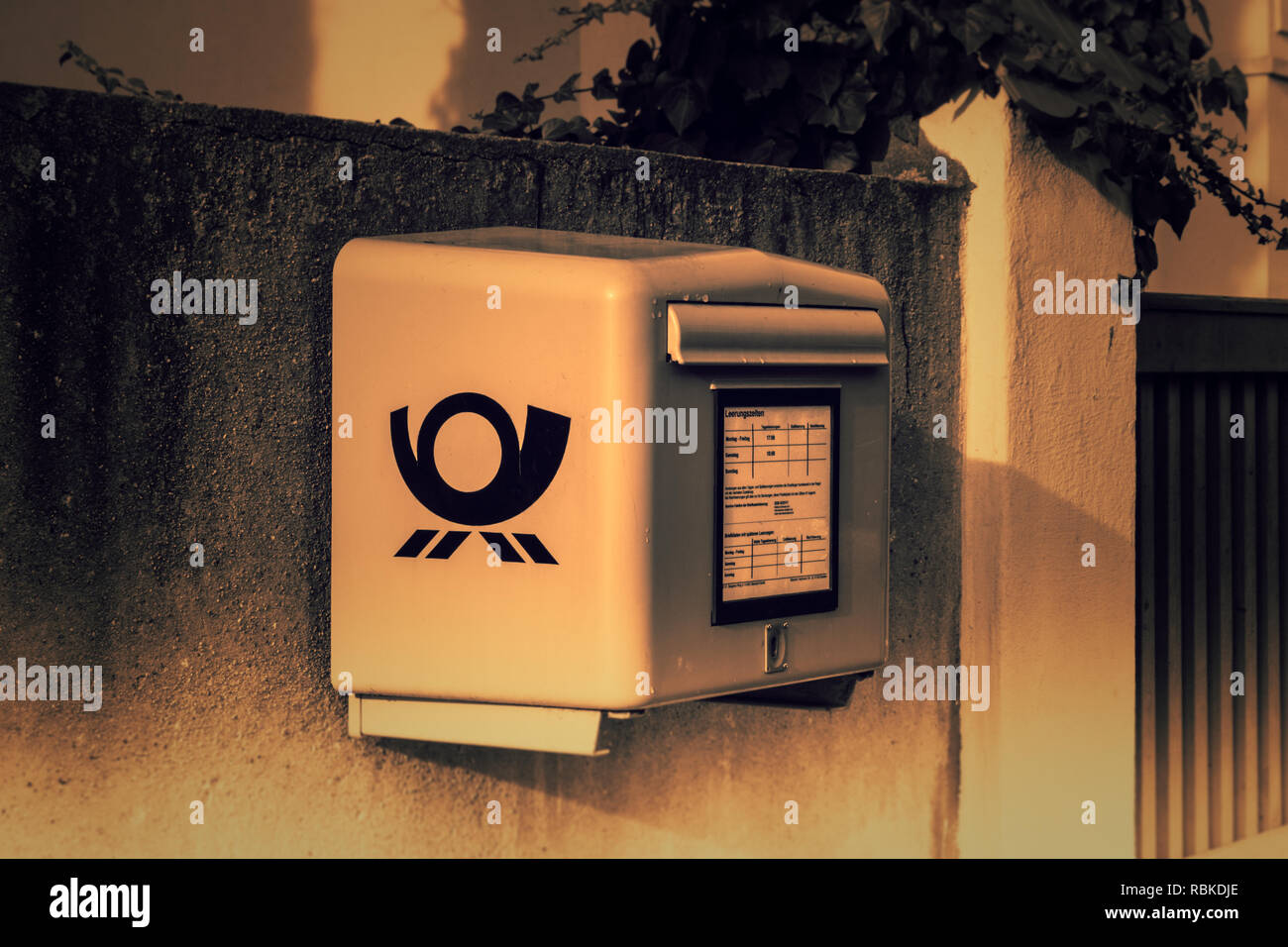 German post box Stock Photo - Alamy