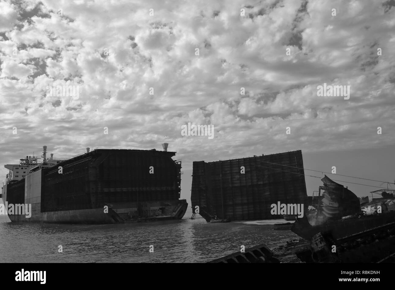 Ship scrap yards Black and White Stock Photos & Images - Alamy