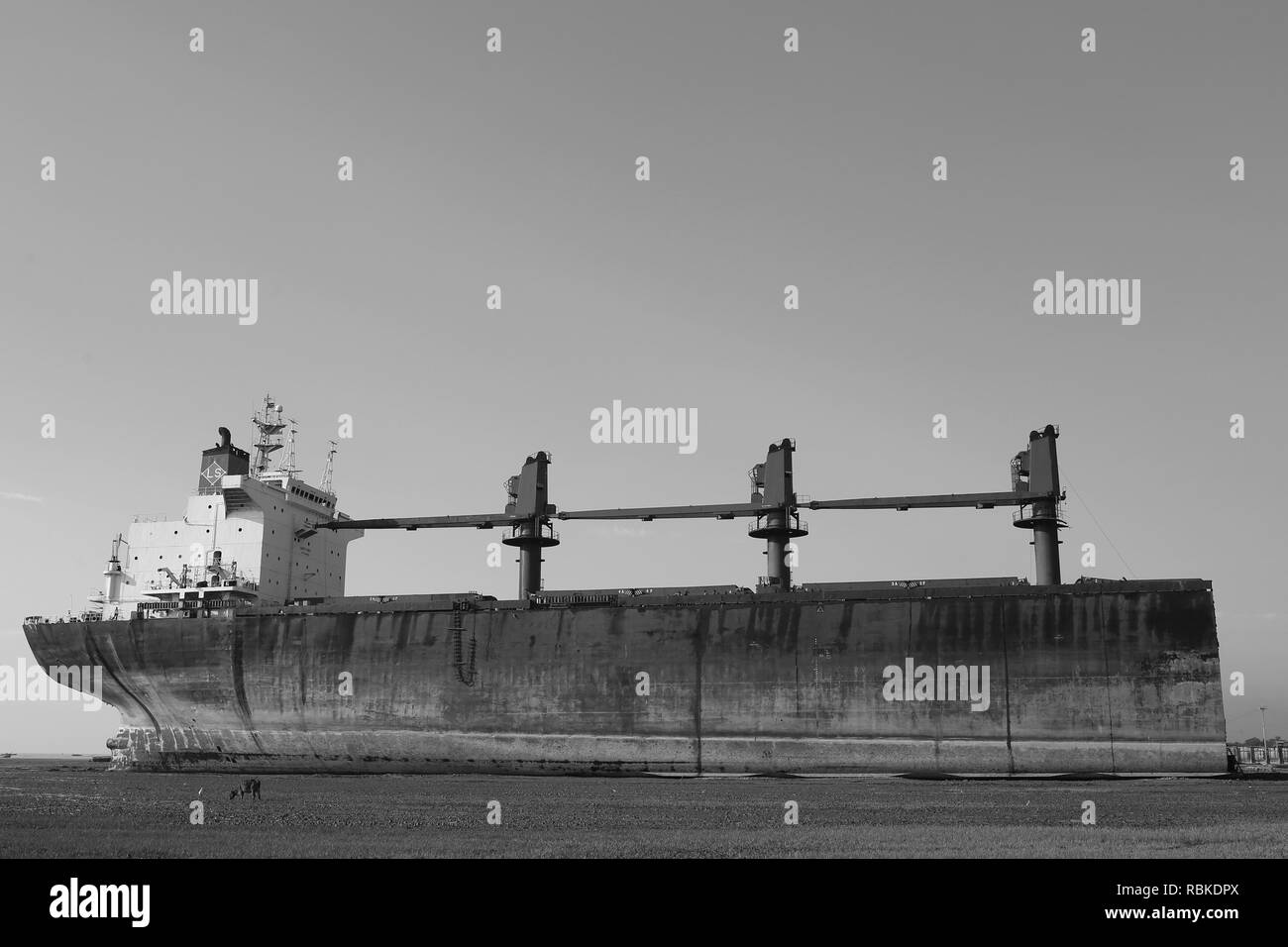 Chittagong, Bangladesh: Ships being wrecked at a ship breaking yard in ...