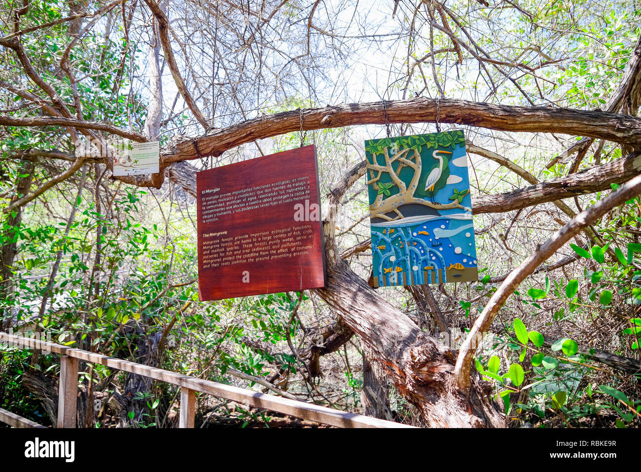 Galapagos national park wood sign hi-res stock photography and images ...