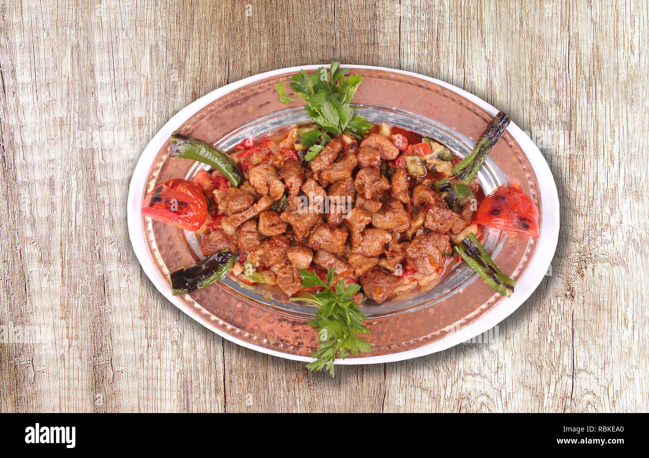 sac tava kebab Stock Photo - Alamy