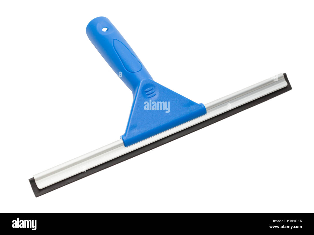 Blue Plastic Window Cleaning Squeegee Isolated on White Stock Photo - Alamy