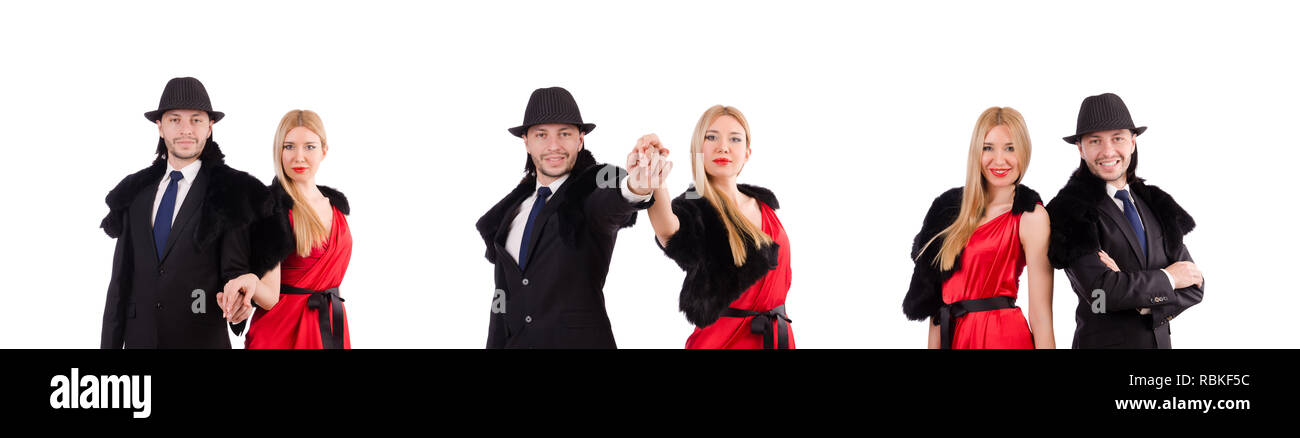 Pair isolated on the white background Stock Photo - Alamy