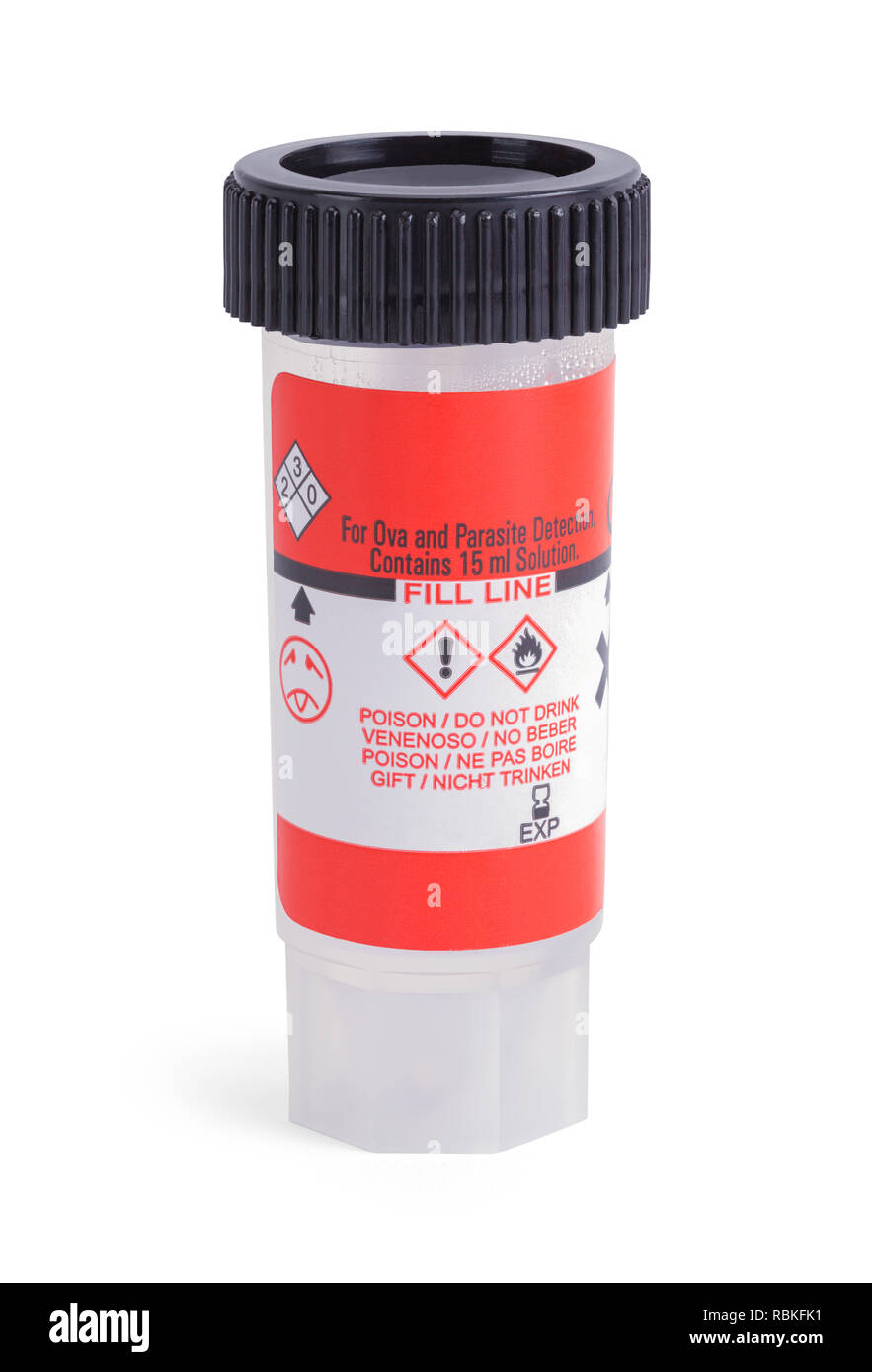 Stool Sample Container Isolated on White Background Stock Photo - Alamy