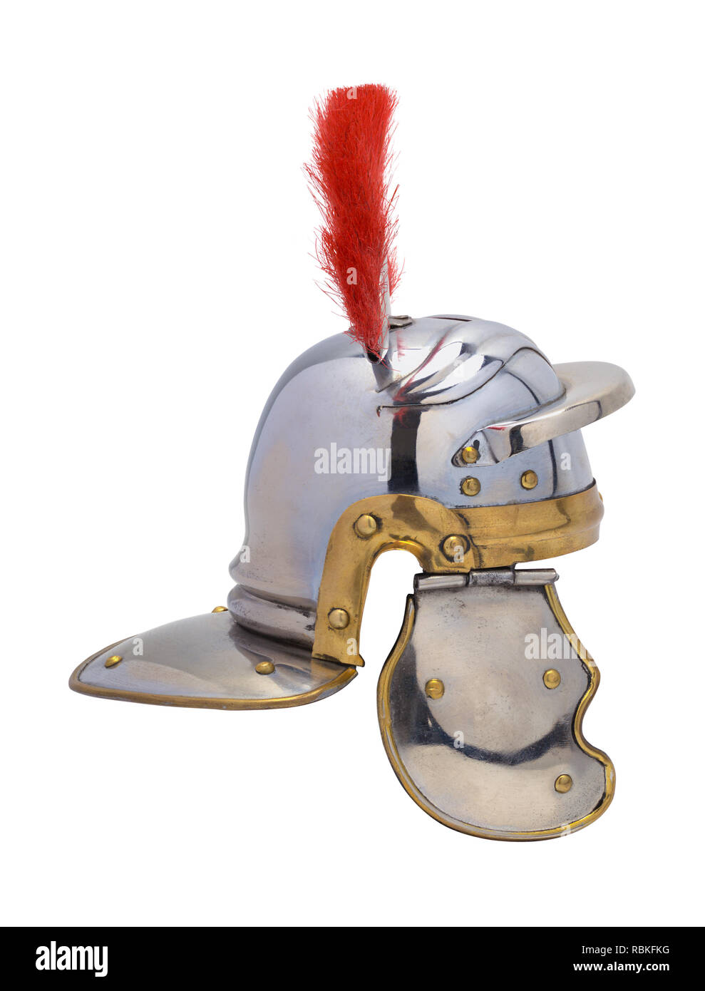 Real Roman Helmet Side View 305 Ancient Helmet Plume Stock Photos