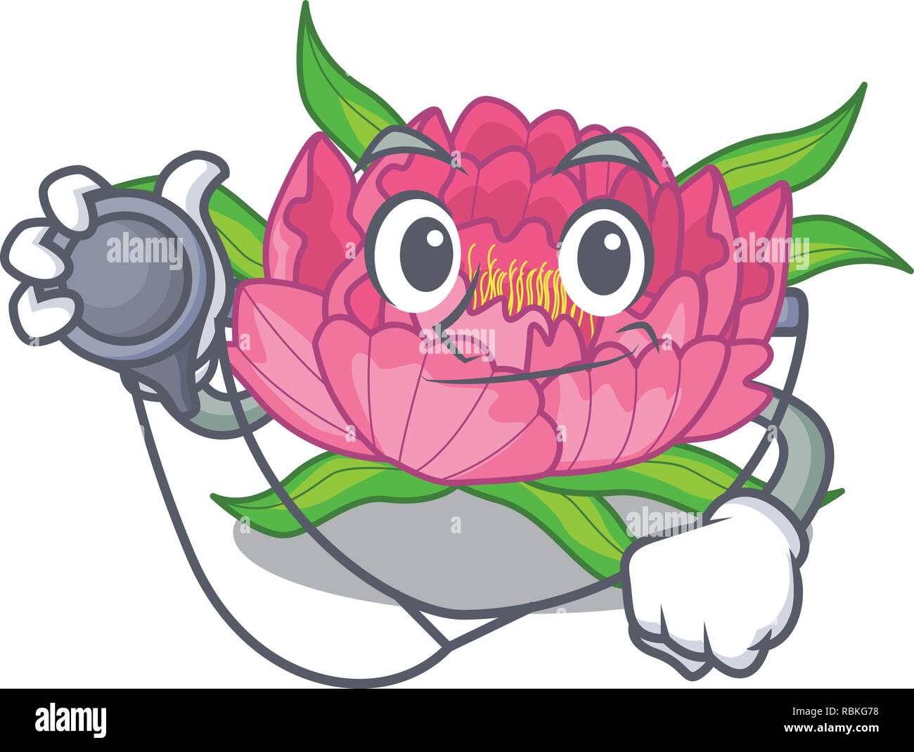 Doctor Peony flowers in a cartoon basket Stock Vector Image & Art - Alamy