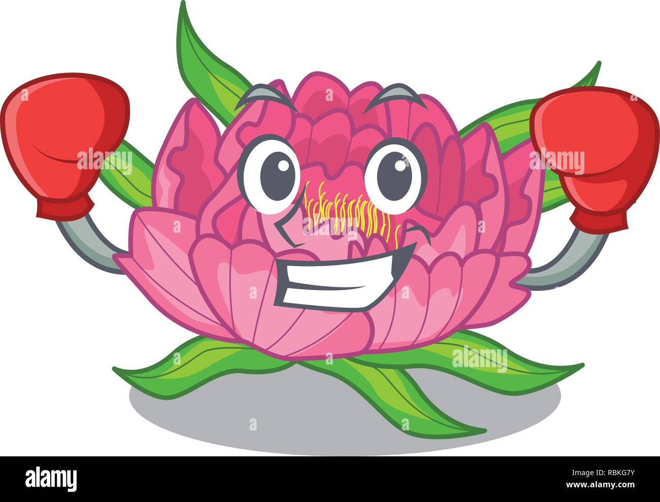 Boxing Peony flowers in a cartoon basket Stock Vector Image & Art - Alamy