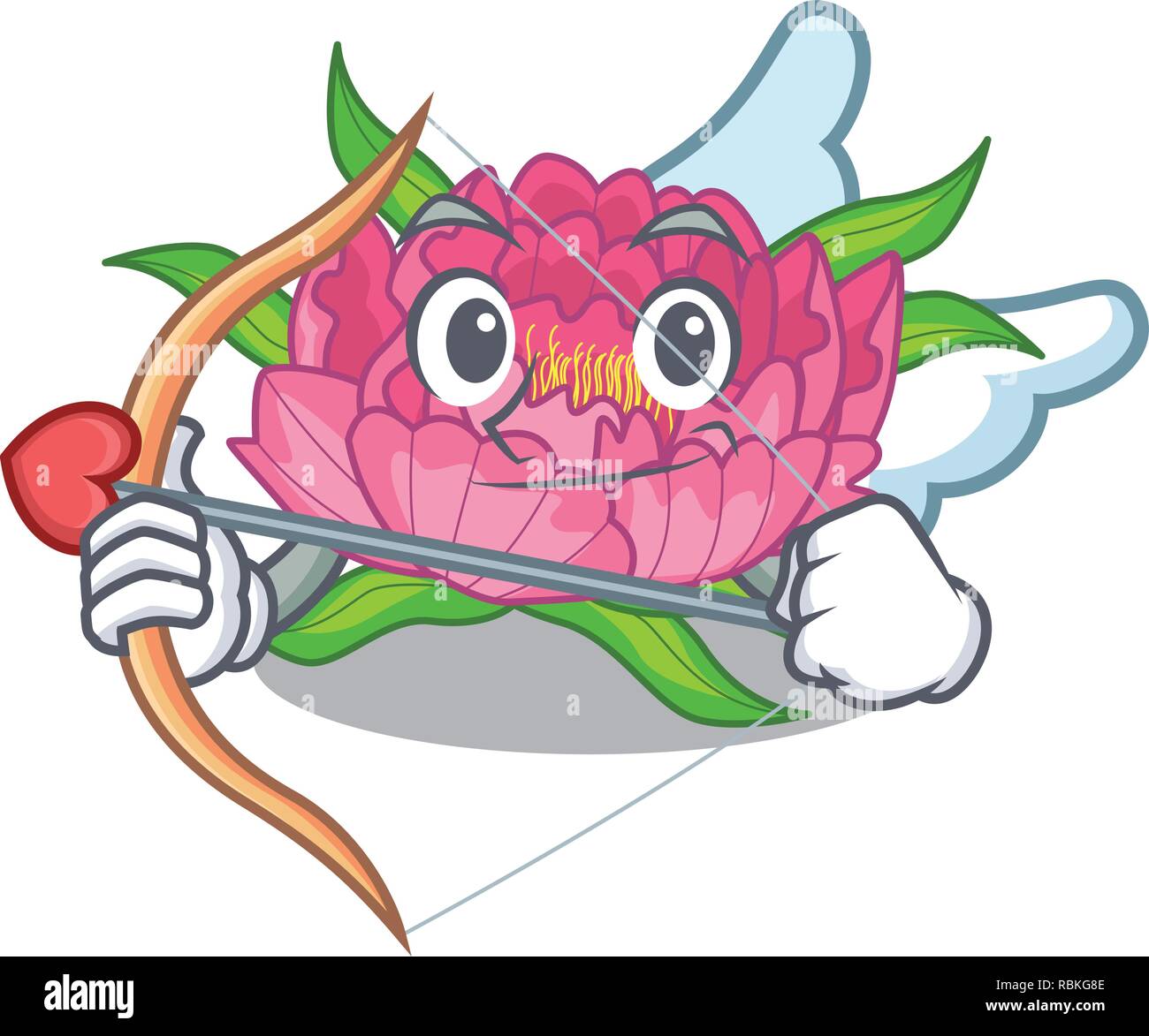 Cupid Peony flowers in a cartoon basket Stock Vector Image & Art - Alamy
