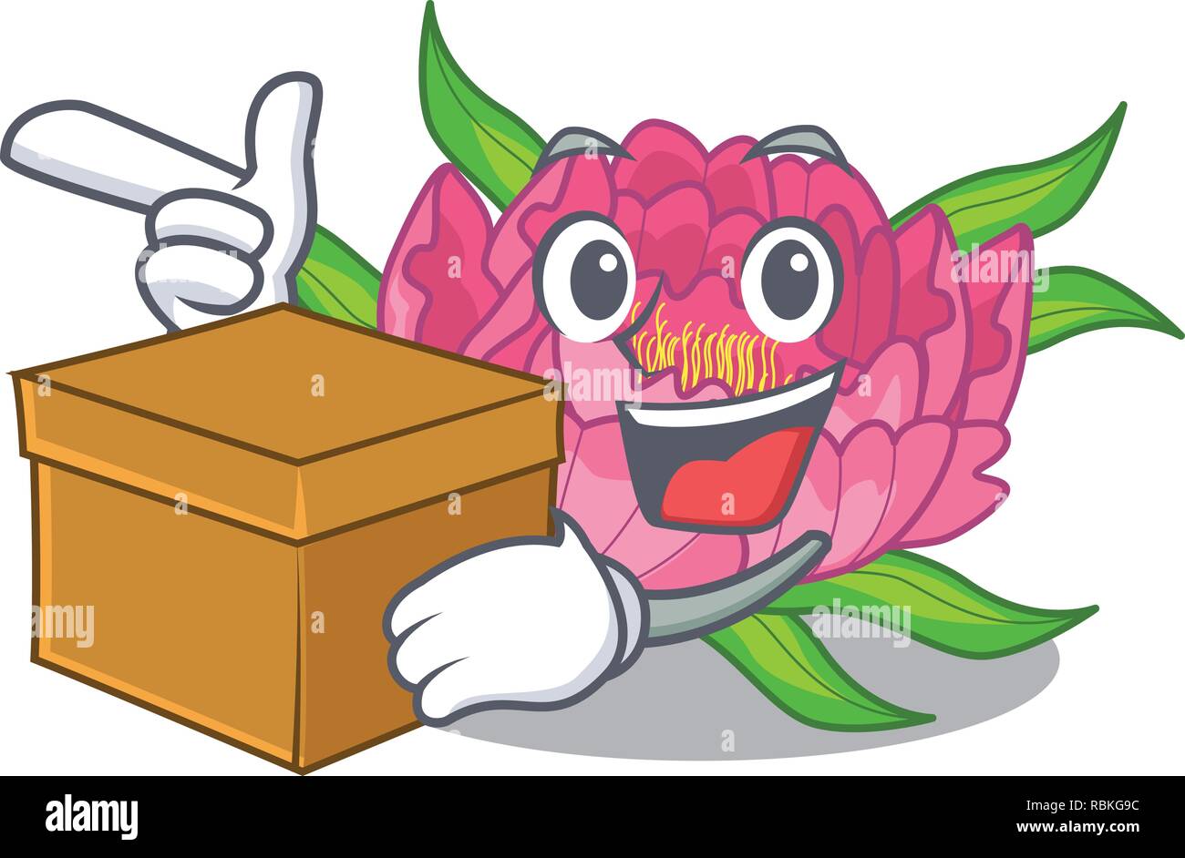 Box with rose petals Stock Vector Images - Alamy