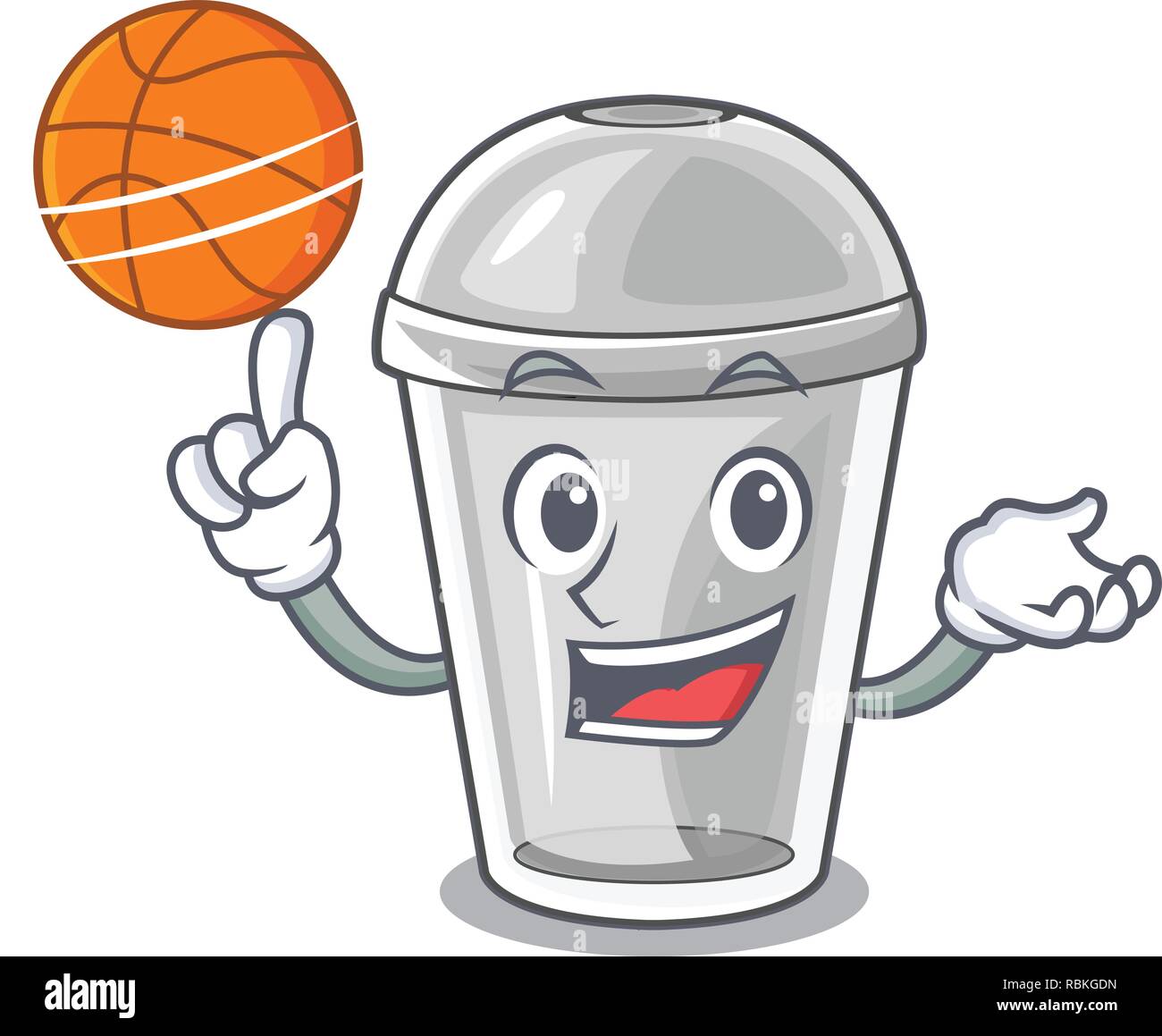 With basketball plastic cup in the cartoon form Stock Vector Image ...