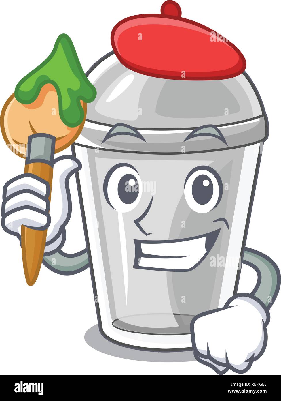 Artist plastic cup in the cartoon form Stock Vector Image & Art - Alamy