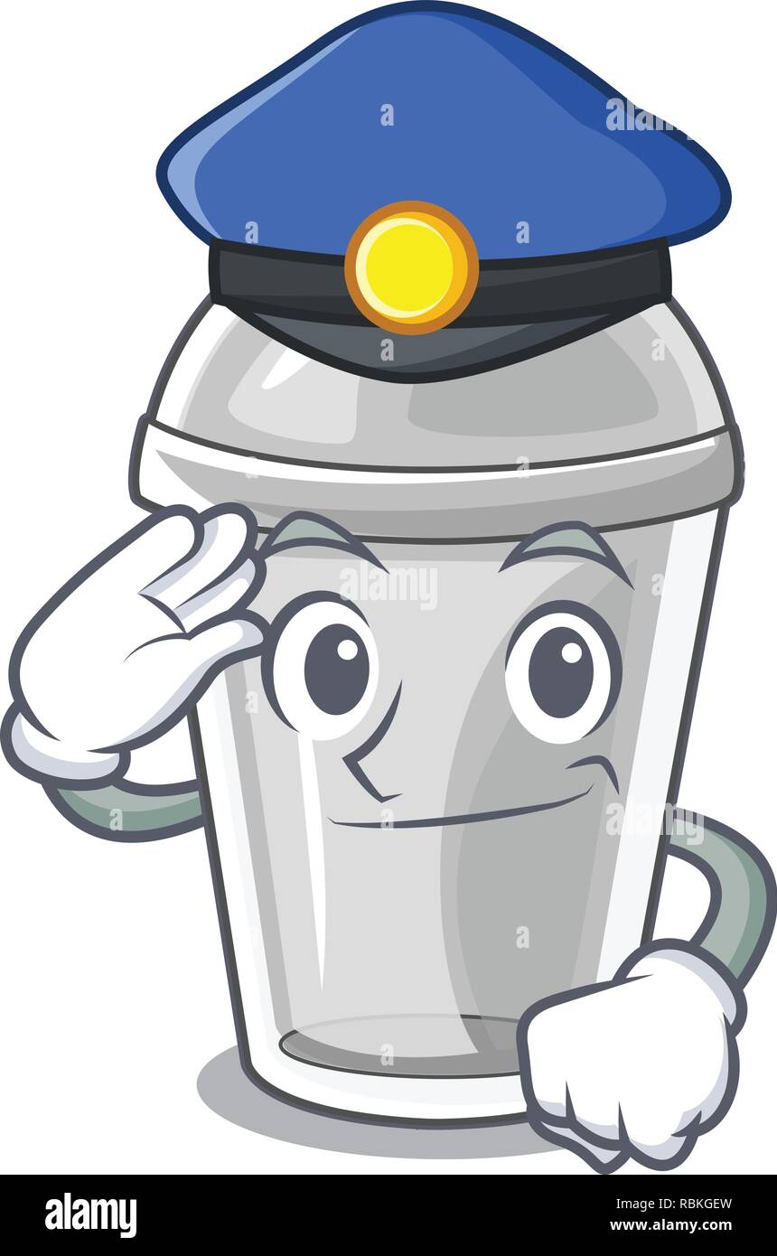 Police plastic cup in the cartoon form Stock Vector Image & Art - Alamy