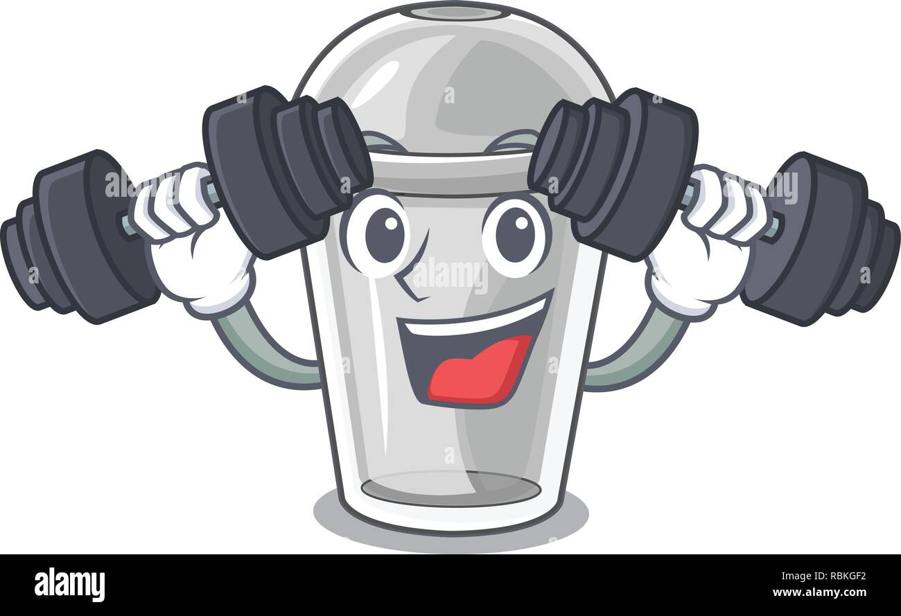 Fitness plastic cup in the cartoon form Stock Vector Image & Art - Alamy