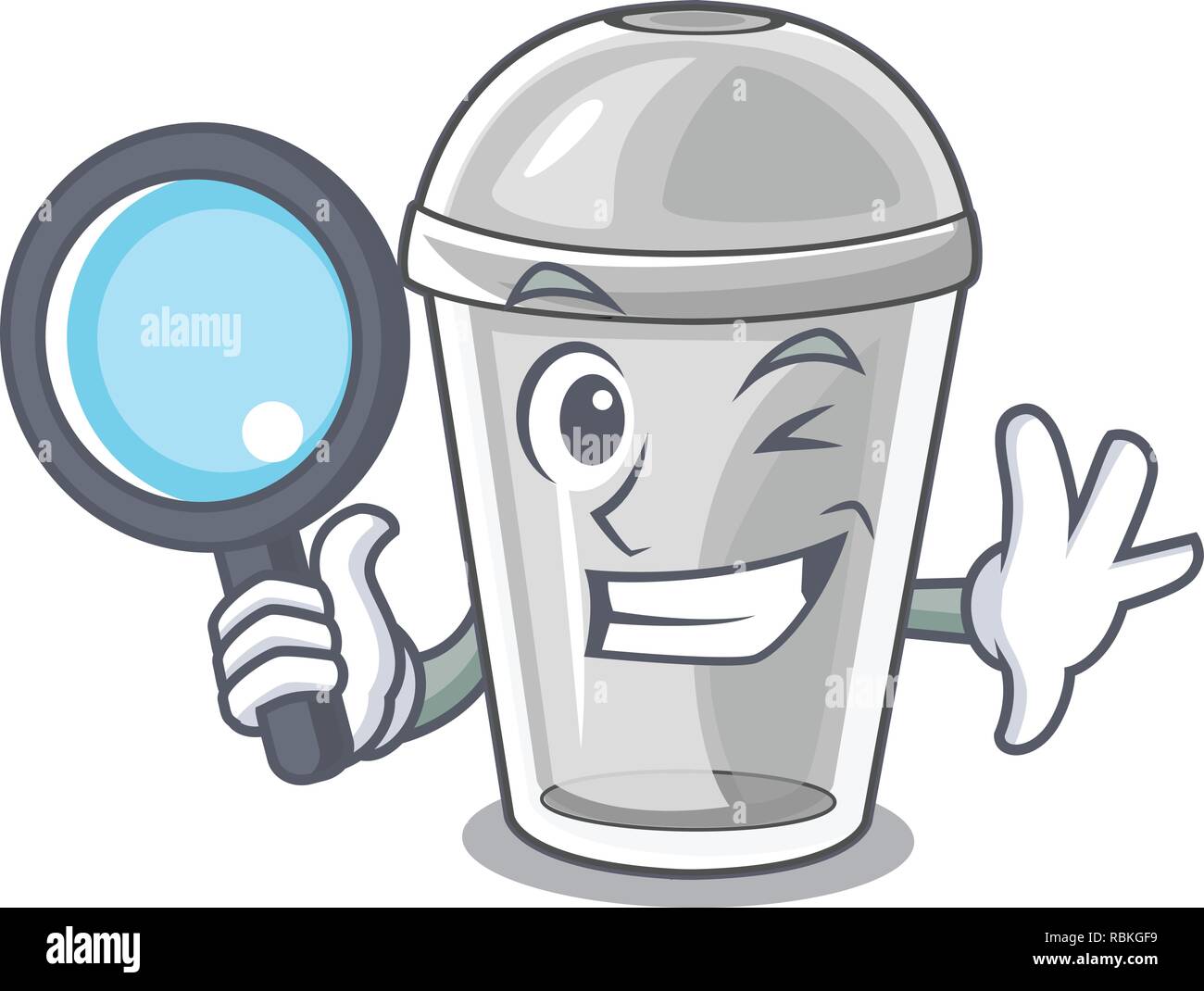 Detective plastic cup in the character image Stock Vector Image & Art ...