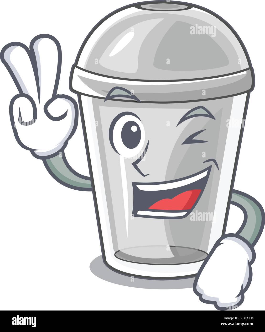 Two finger plastic cup in the character image Stock Vector Image & Art ...
