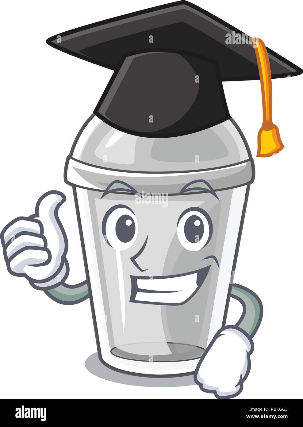 Graduation plastic cup in the character image Stock Vector Image & Art ...