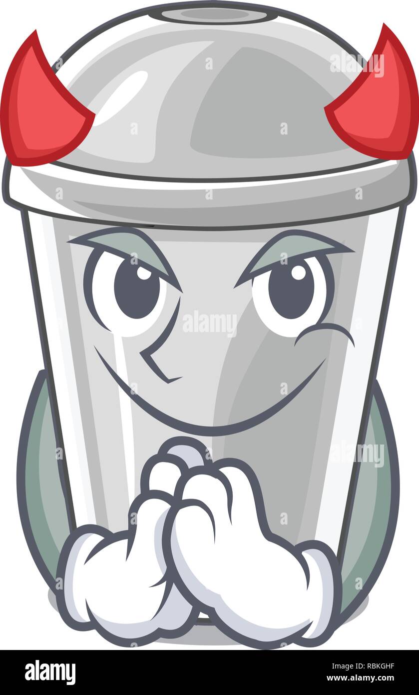 Devil plastic cup isolated on with mascot Stock Vector Image & Art - Alamy