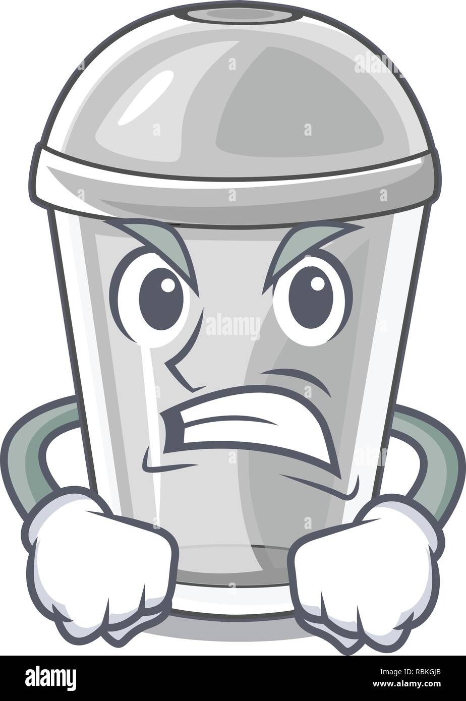 Angry plastic cup isolated on with mascot Stock Vector Image & Art - Alamy