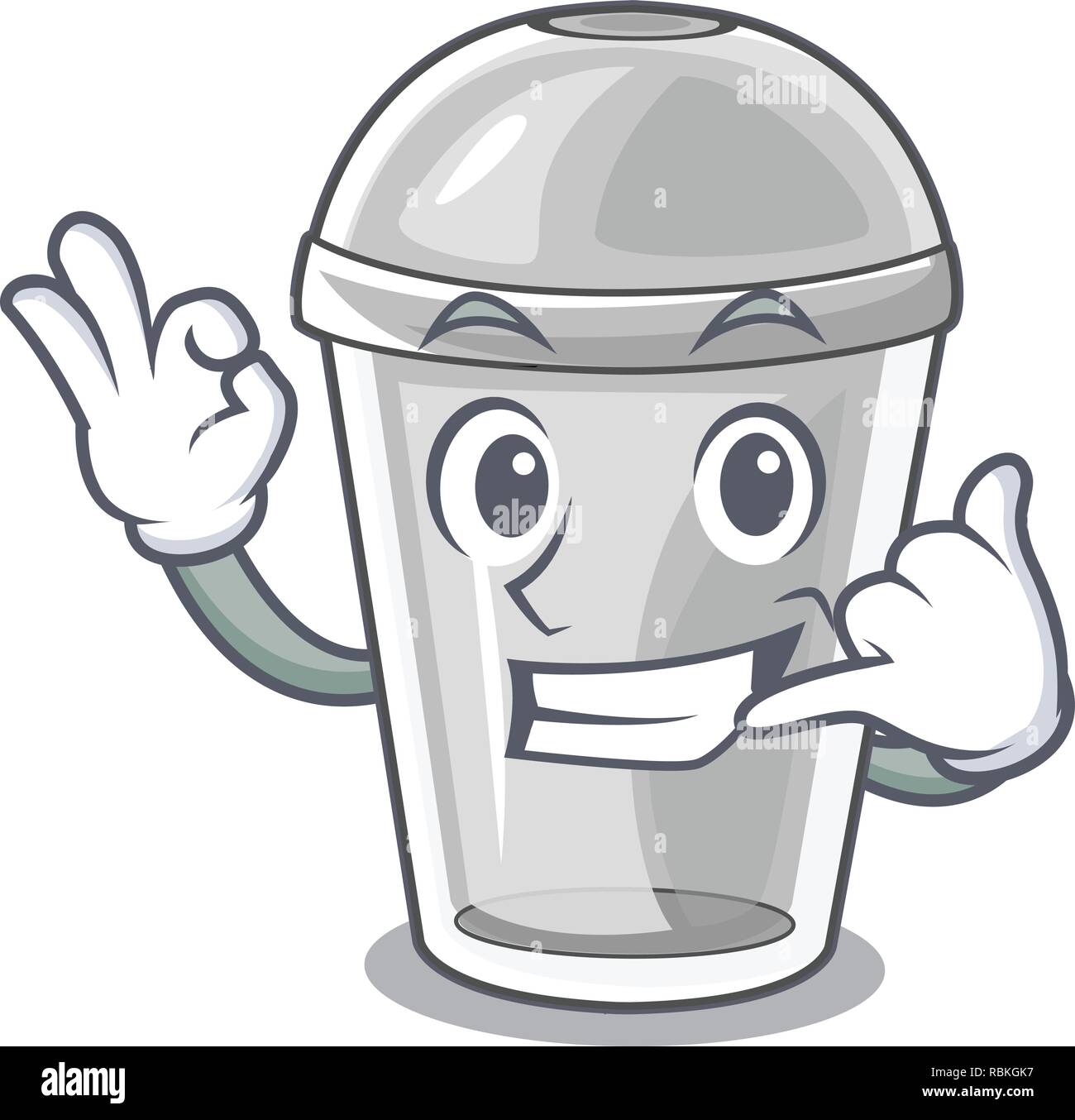 Call me plastic cup on a cartoon table Stock Vector Image & Art - Alamy