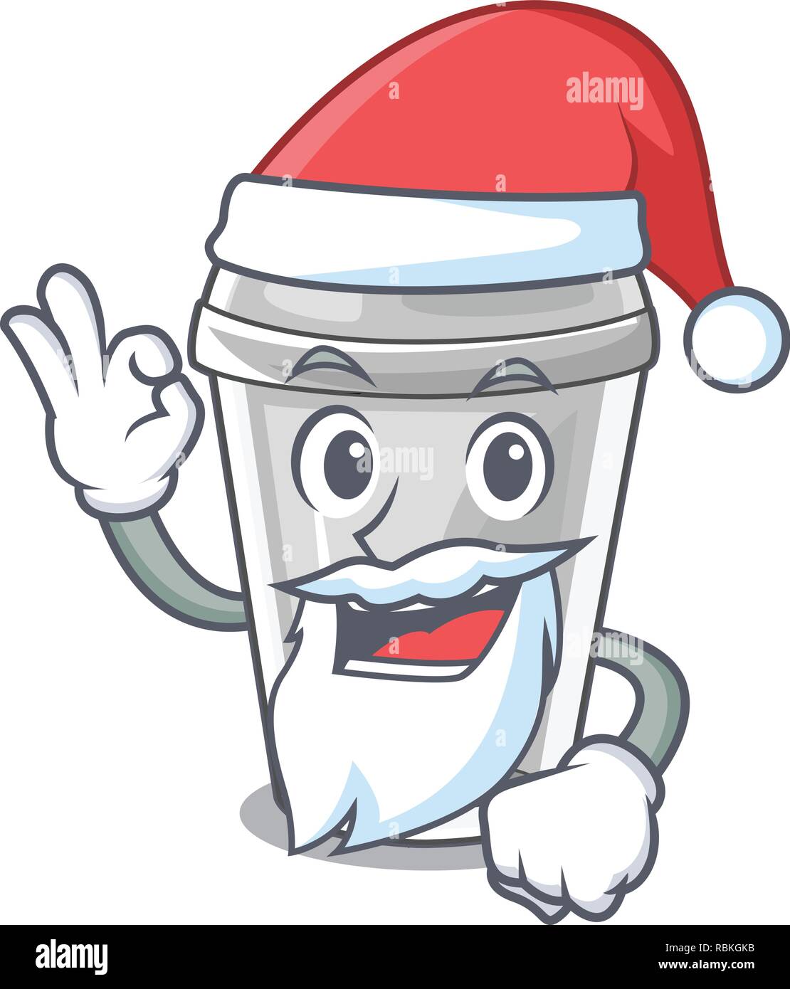 Santa plastic cup on a cartoon table Stock Vector Image & Art - Alamy