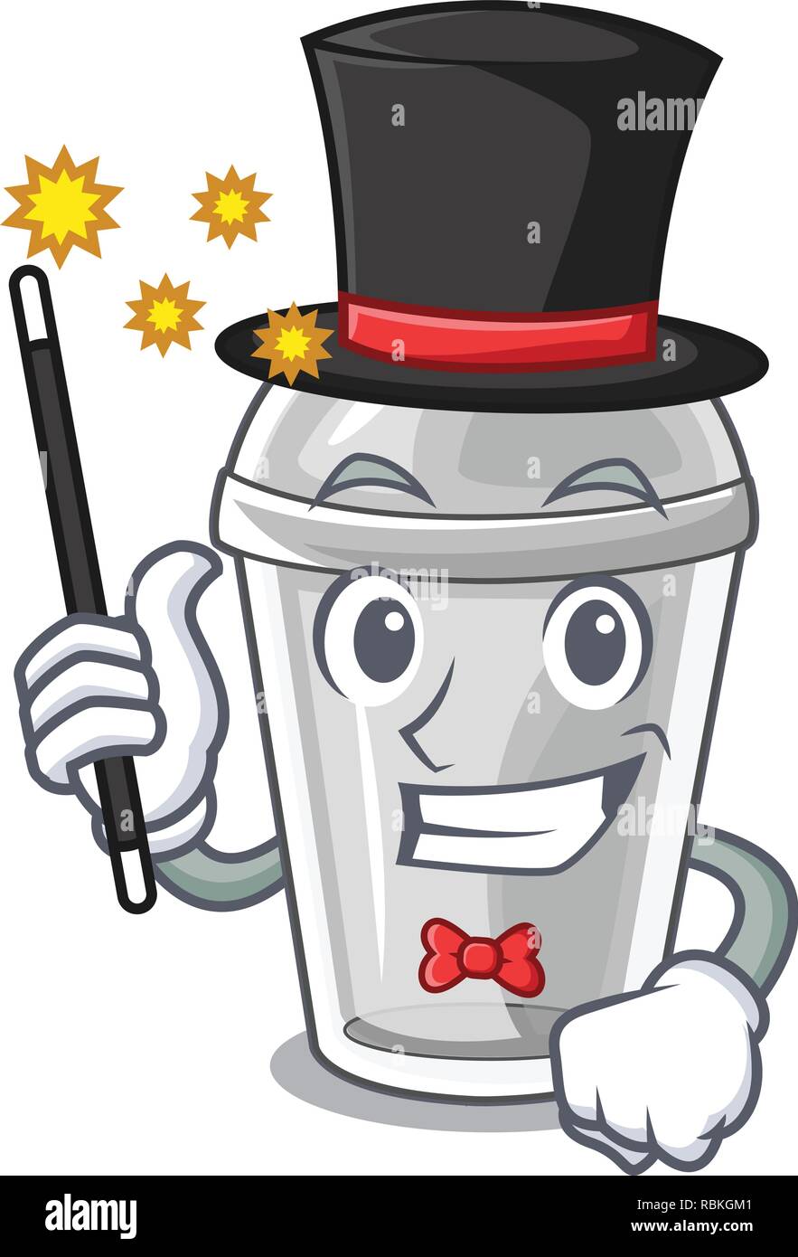 Magician plastic cup on a cartoon table Stock Vector Image & Art - Alamy