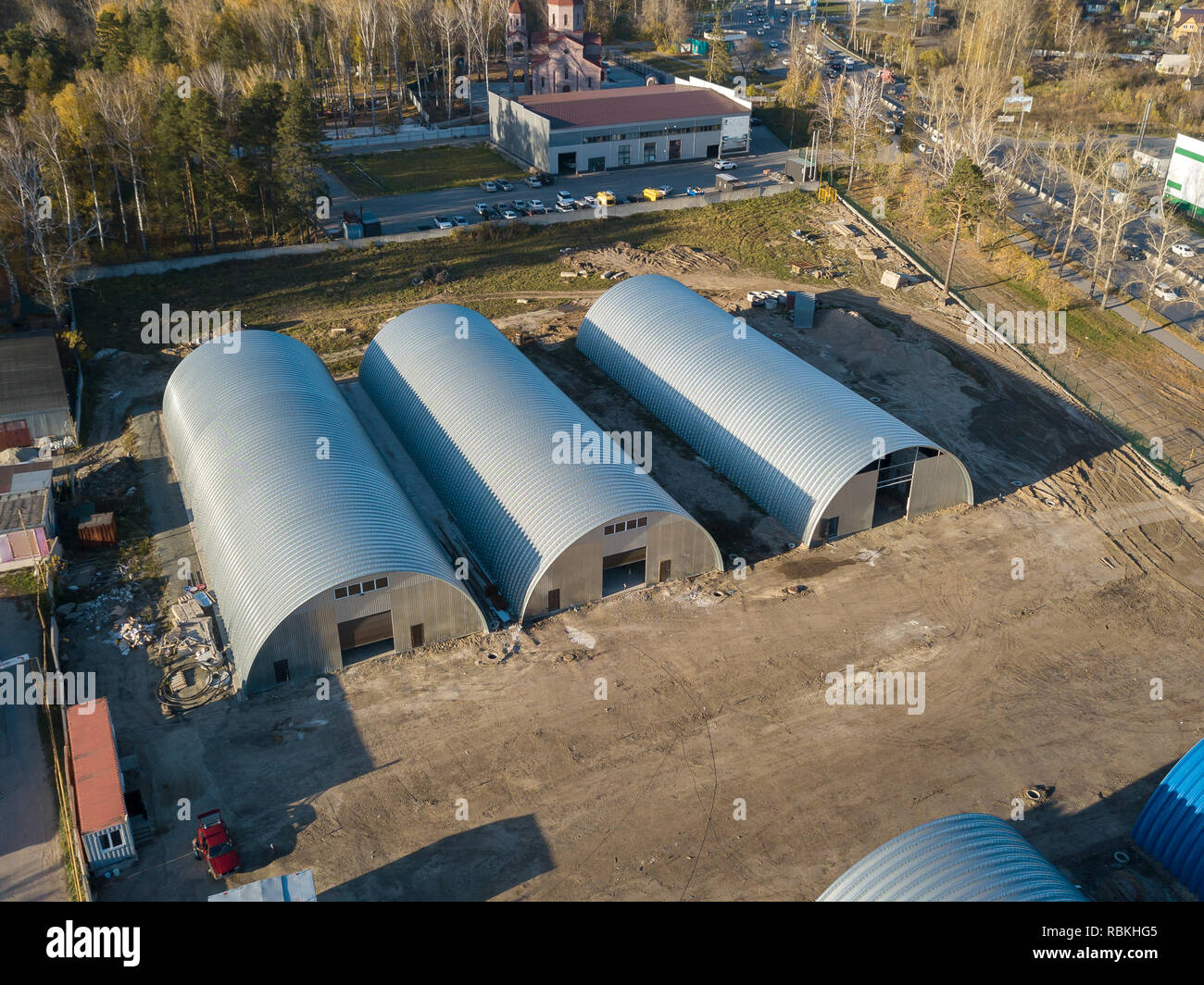 Top view hangars hangar galvanized hi-res stock photography and images ...