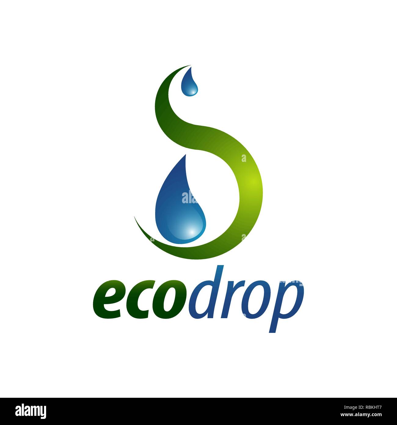 Eco Drop. Abstract illustration water drop logo concept design template ...