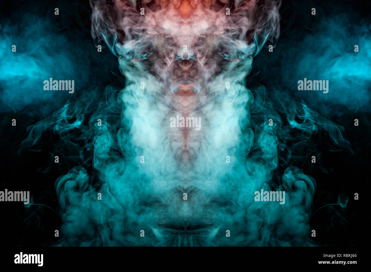 Dynamic, mystical, spectacular, translucent pattern of the head in a ...