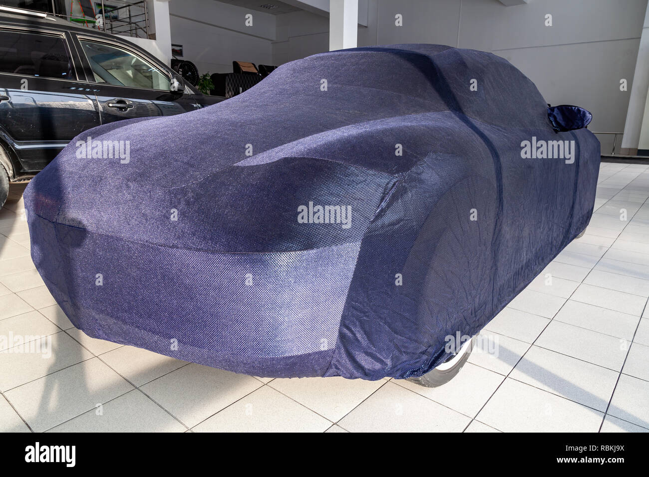 Protective cover awning for cars, blue, made from special material ...