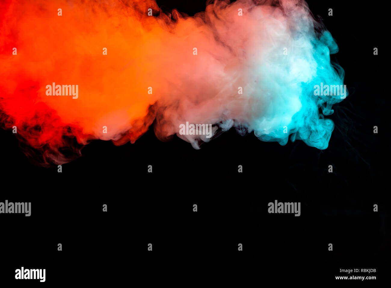 The beautiful color combination of blue, orange, violet and red hues ...