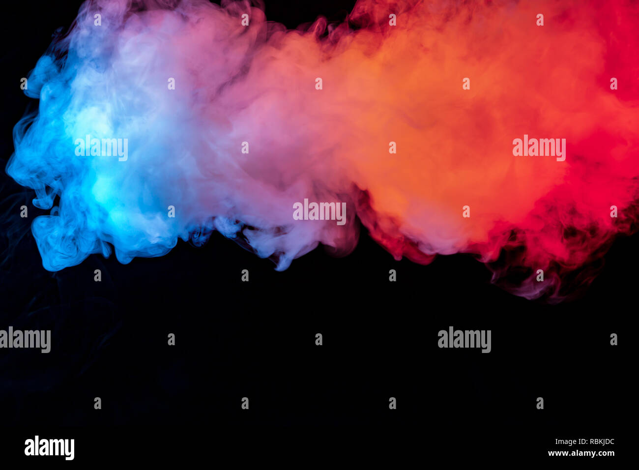 The beautiful color combination of blue, orange, violet and red hues ...