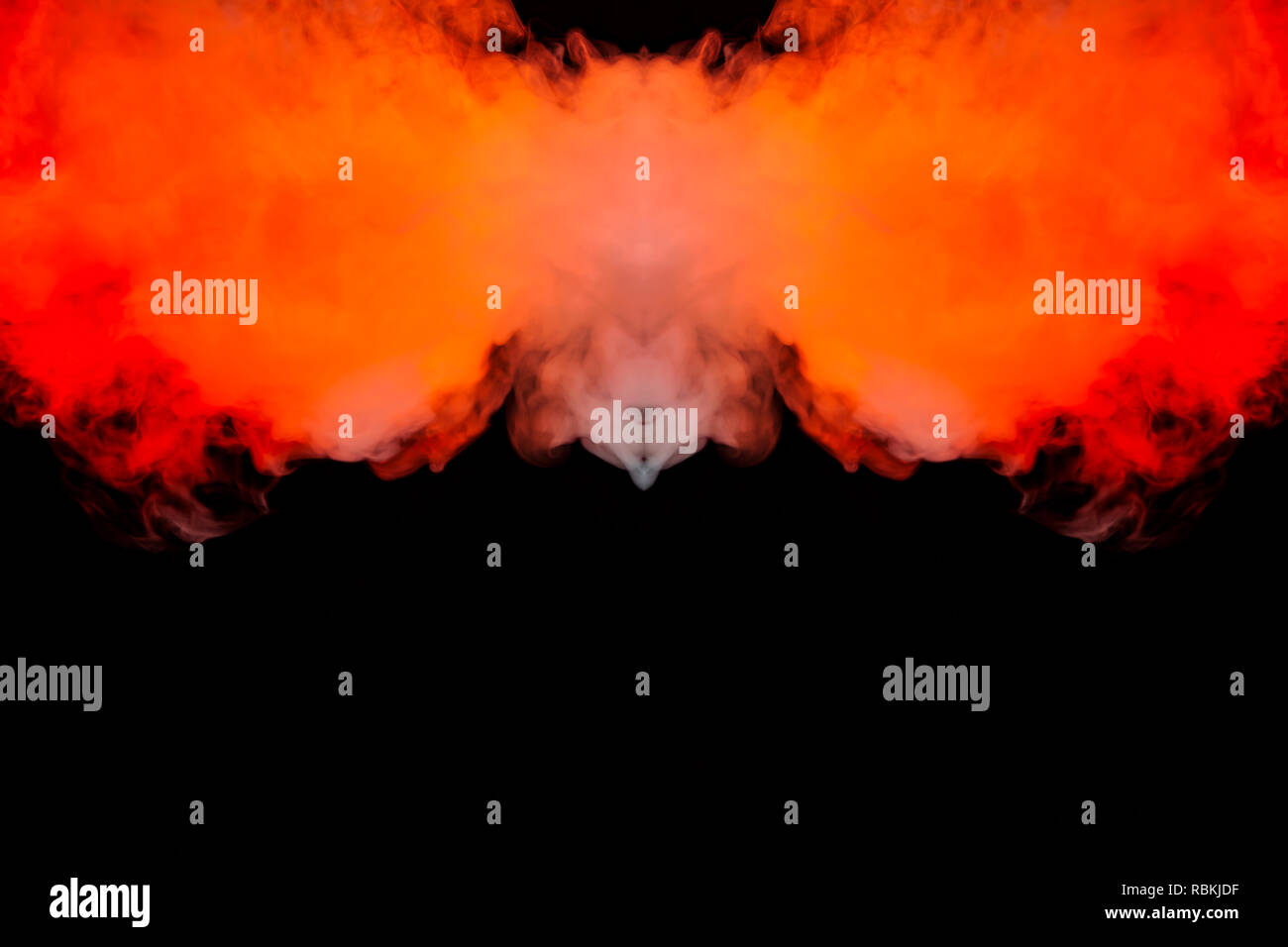 Flaming fire of smoke, rising upwards like a column, repeating the ...