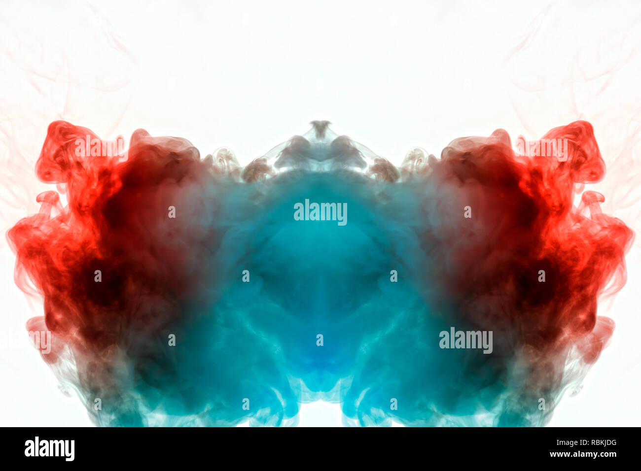 Soaring translucent smoke, intertwined in the image of the head, red ...