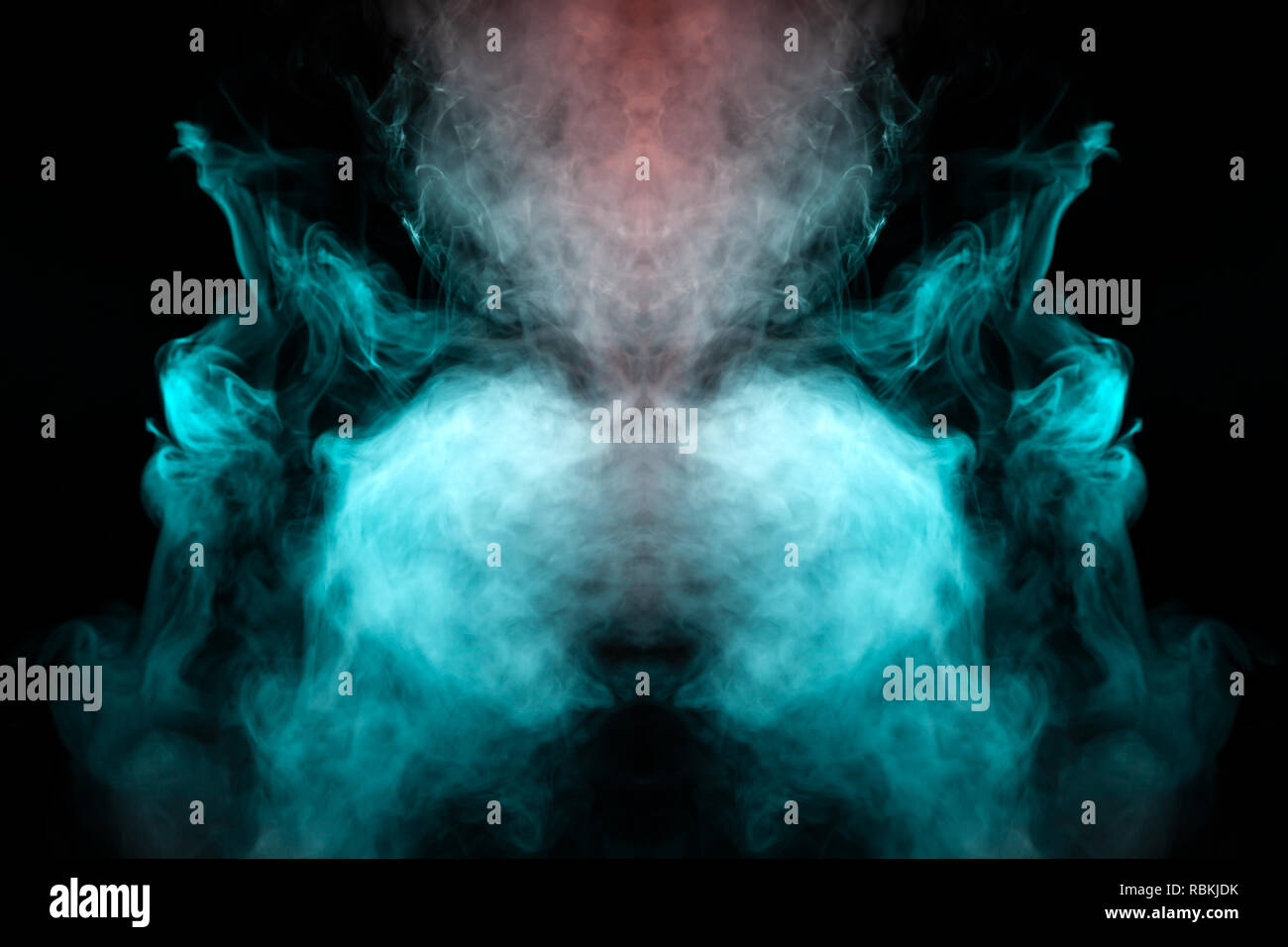 Crystal pattern using light, colored lights of blue color and billowing ...