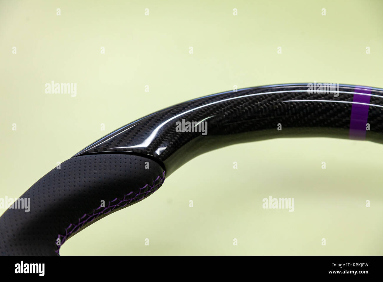 The element of the interior detail is an unusual carbon steering wheel ...