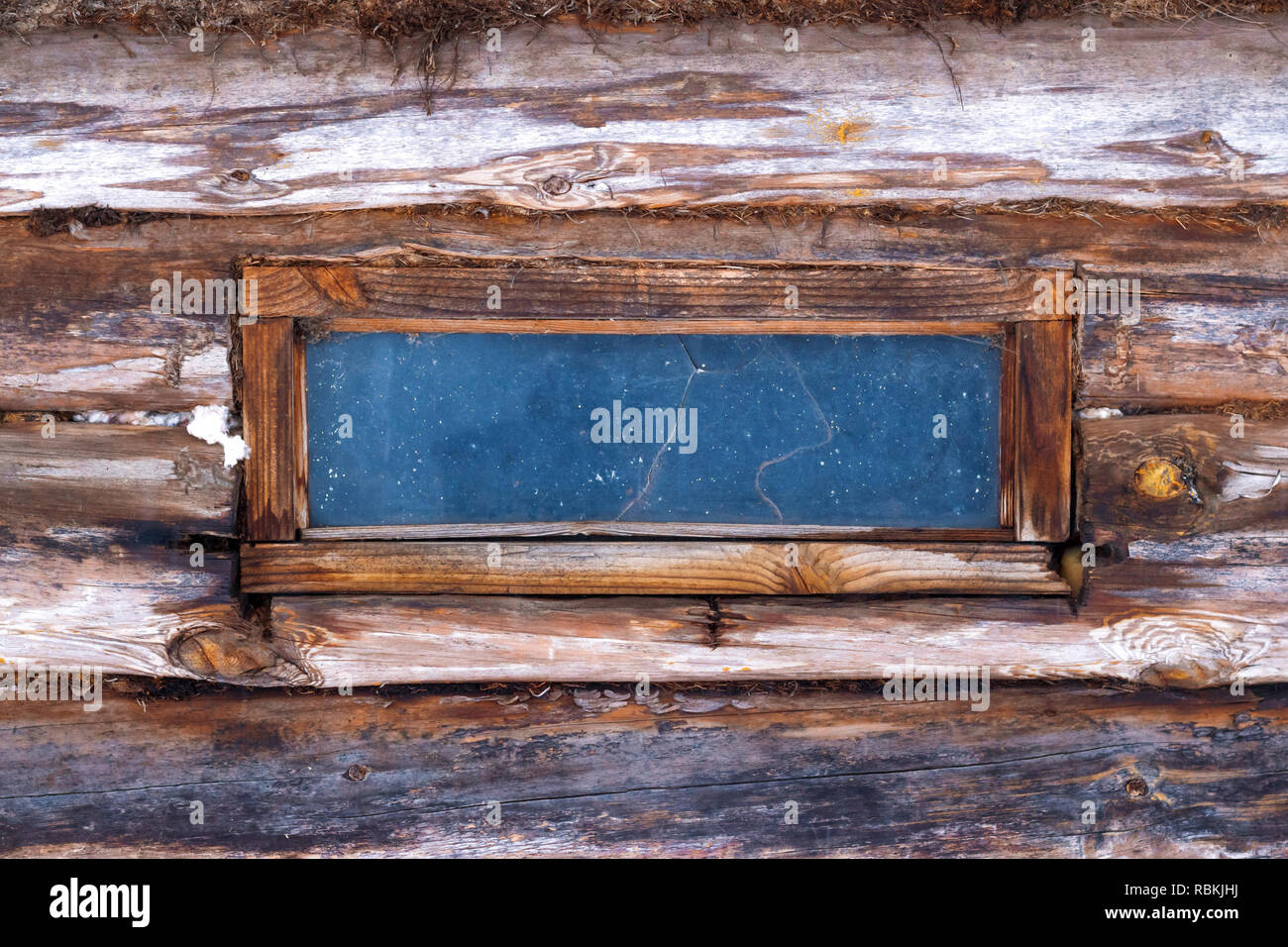 Small window in an old wooden shed Stock Photo - Alamy