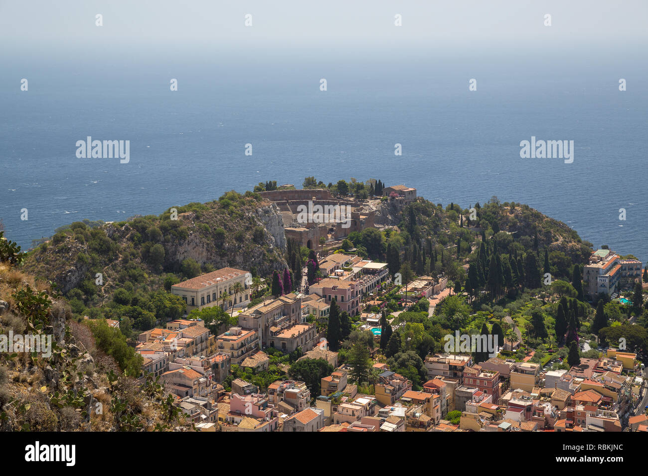 A view in Taormina in Sicily Italy Stock Photo - Alamy