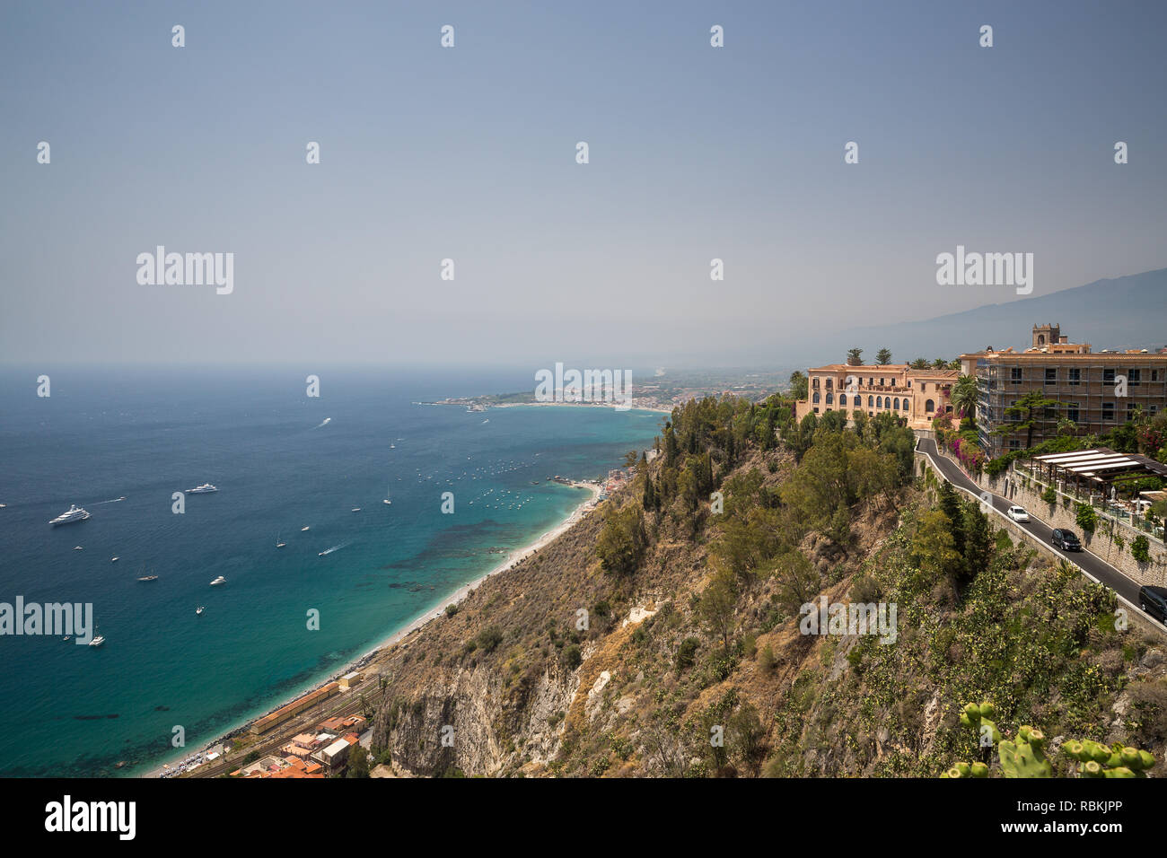 A view in Taormina in Sicily Italy Stock Photo - Alamy