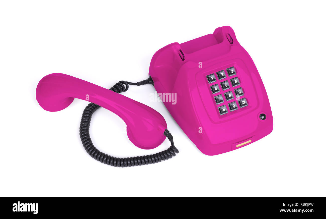 Pink telephone hi-res stock photography and images - Alamy