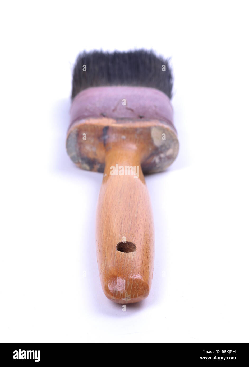 Old and used paint brush, on white background Stock Photo - Alamy