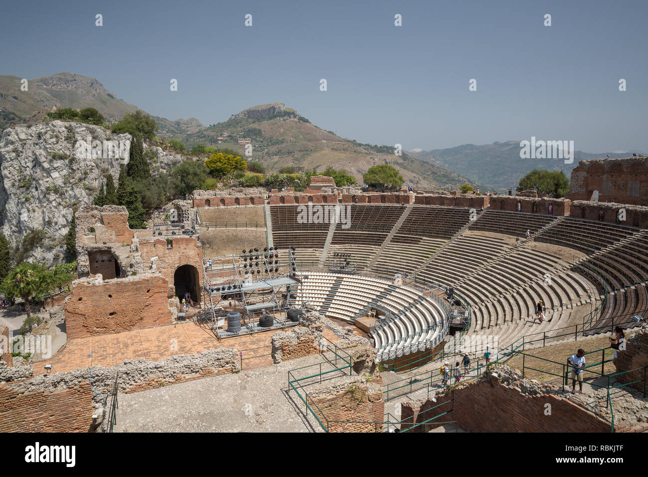 A view in Taormina in Sicily Italy Stock Photo - Alamy
