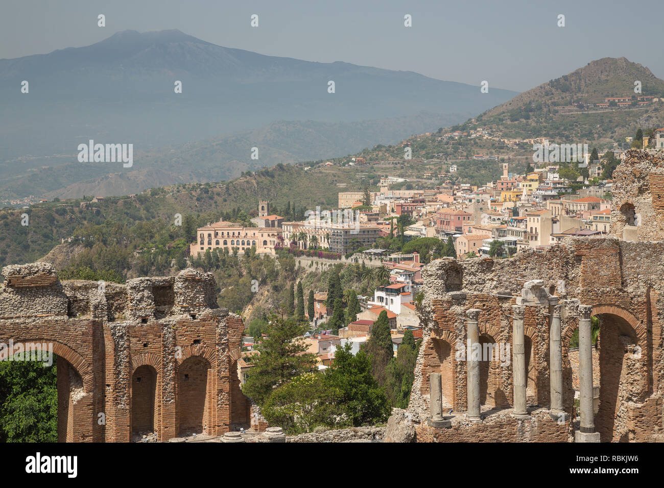 A view in Taormina in Sicily Italy Stock Photo - Alamy