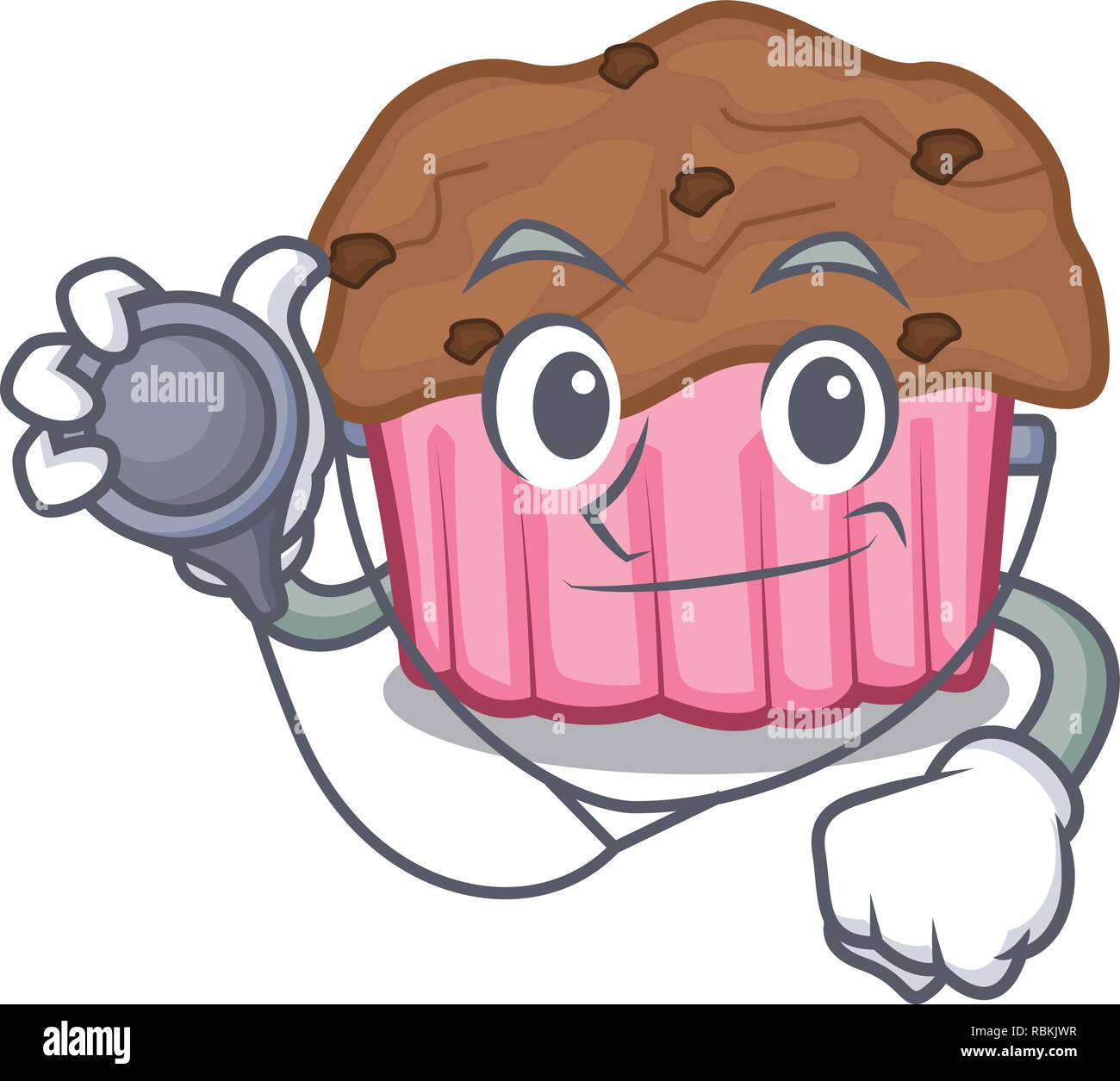 Doctor chocolate muffins on cartoon cake paper Stock Vector Image & Art ...