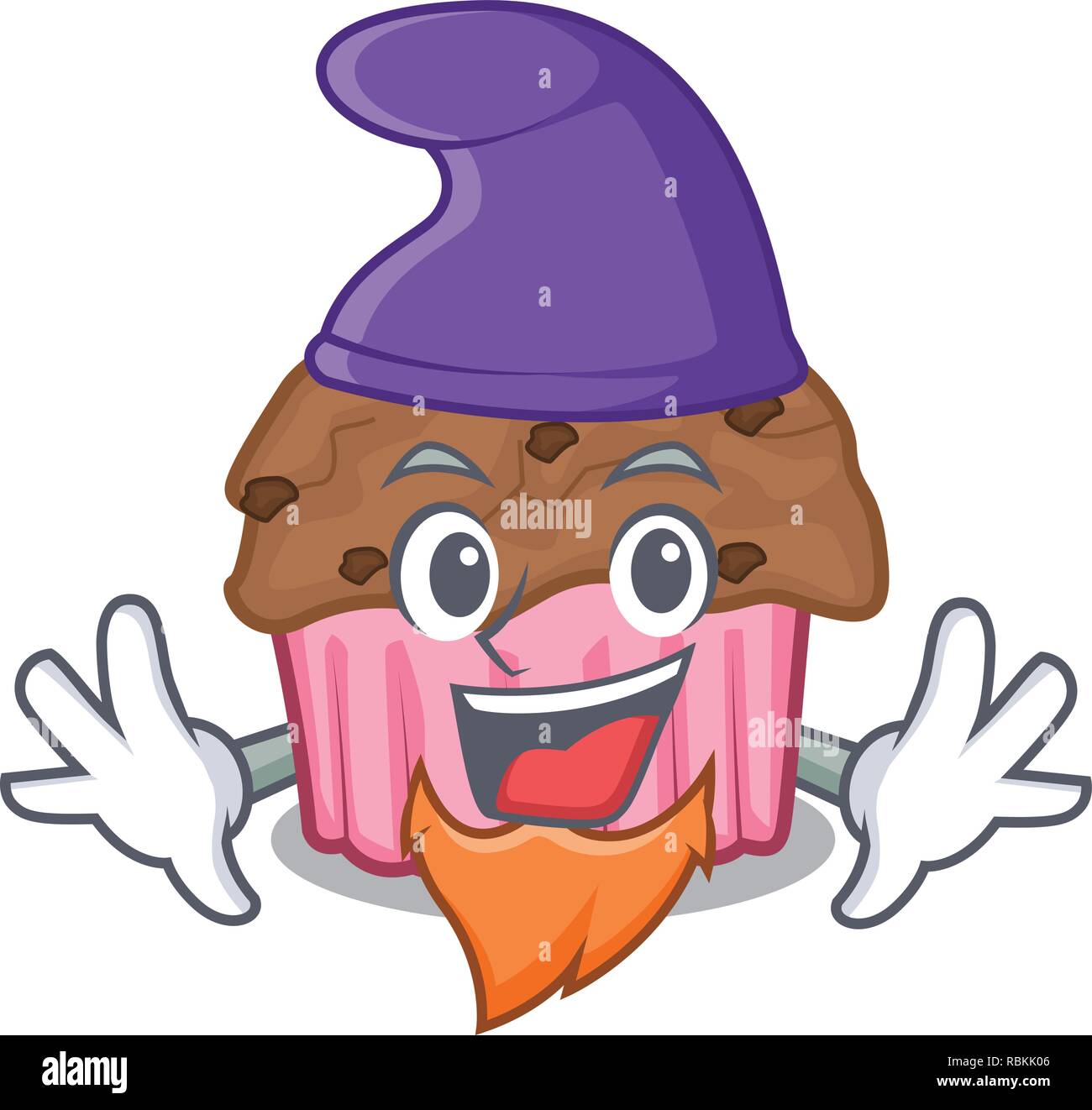 Elf chocolate muffins on cartoon cake paper Stock Vector Image & Art ...