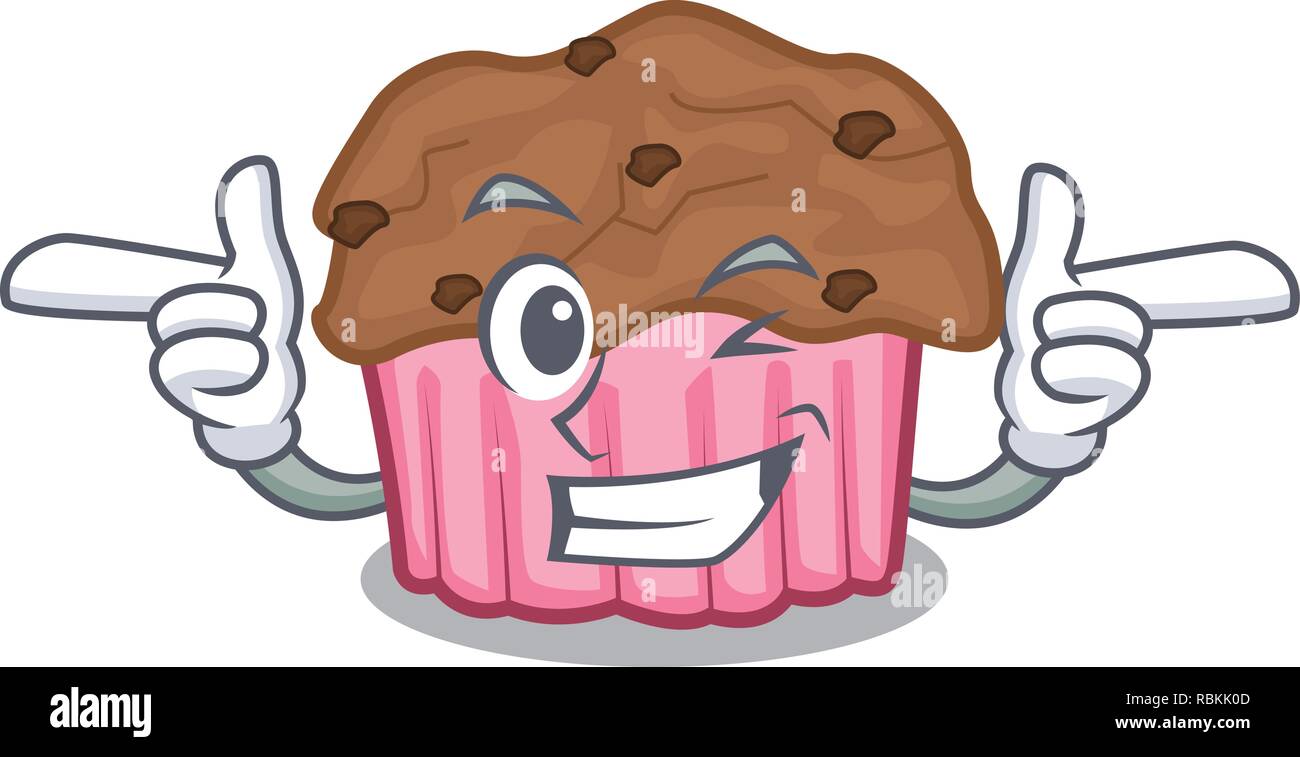 Wink cartoon chocolate muffins ready to eat Stock Vector Image & Art ...