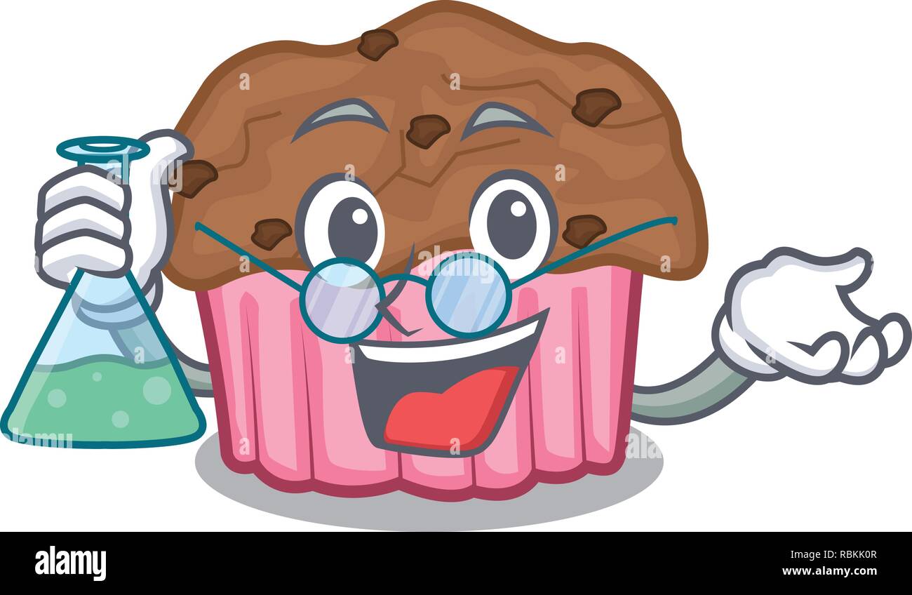 Professor cartoon chocolate muffins ready to eat Stock Vector Image ...