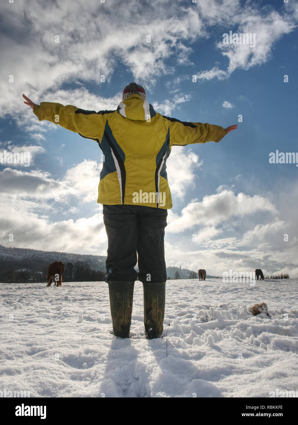 Yelow hat hi-res stock photography and images - Alamy