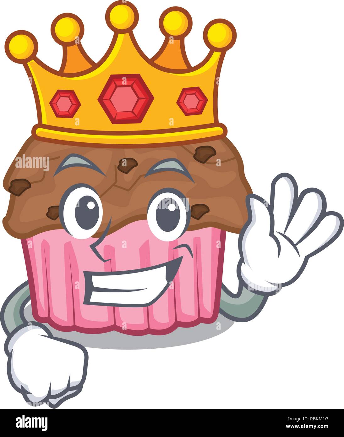 Baked cakes muffins in Stock Vector Images - Alamy